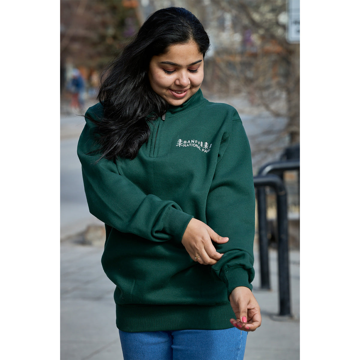 BANFF EMBROIDERED PINES 1/4 ZIP – Cool As A Moose Canada